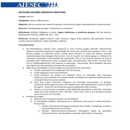 OUTLINE SESSION GM APPLICATION | PDF