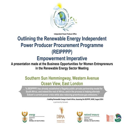 Outlining the renewable energy independent | PPT