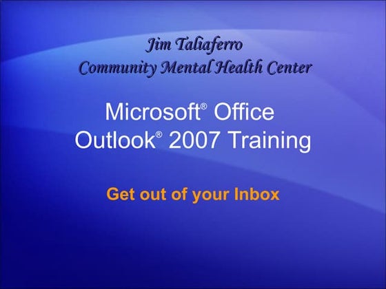 Outlook training slides | PPTX