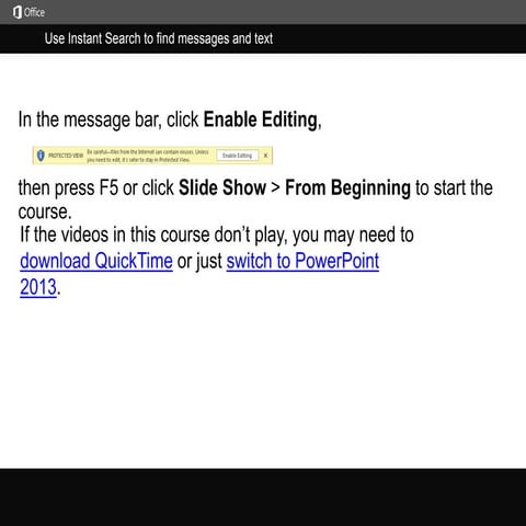Outlook use Search to Find | PPTX