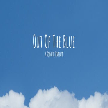 Out Of The Blue Presentation Template | PDF