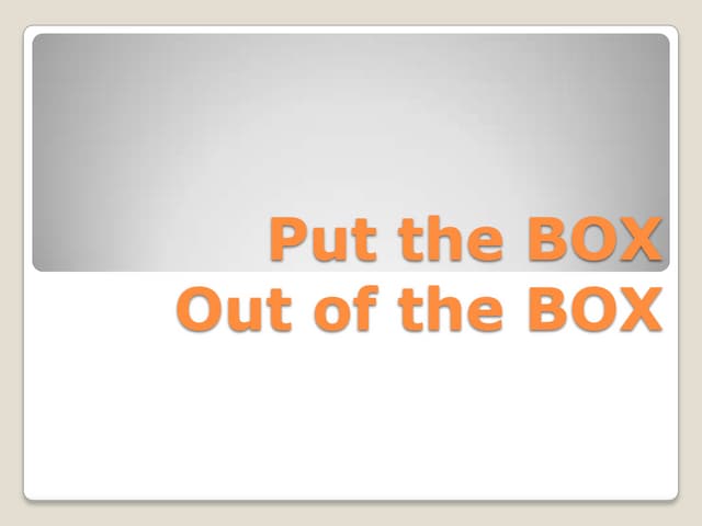 Out Of The Box Clipart