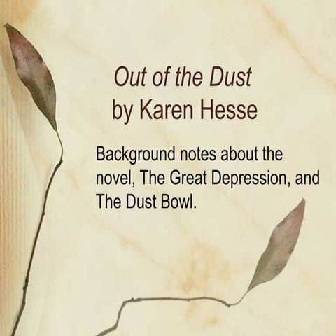 Out Of The Dust | PPT