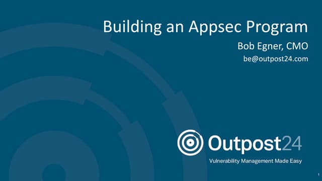 Building An Application Security Program Ppt 8874