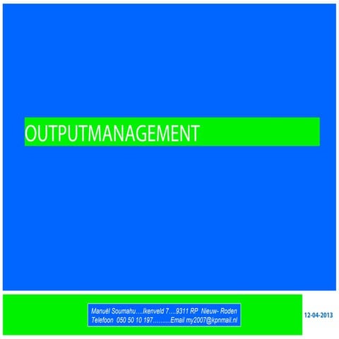 Outputmanagement | PPT