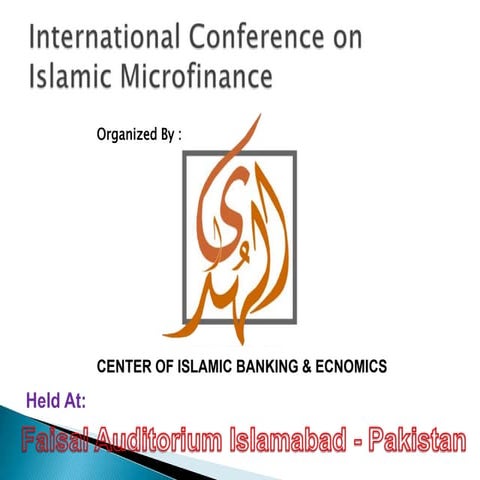 Out reach of islamic microfinance by dr shabir hussain | PPTX