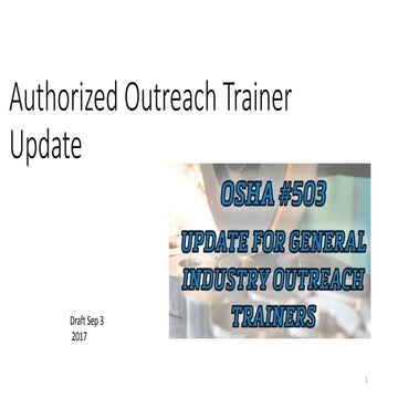 Outreach Training Requirements 2017 new | PPTX