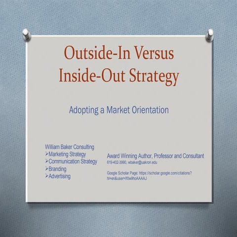 Outside in versus inside-out marketing strategy | PPT