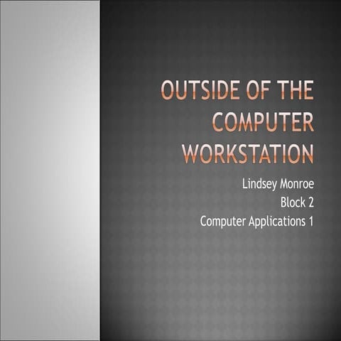 Outside Of The Computer Workstation | PPT