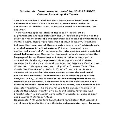 Outsider Art by Colin Rhodes | PDF