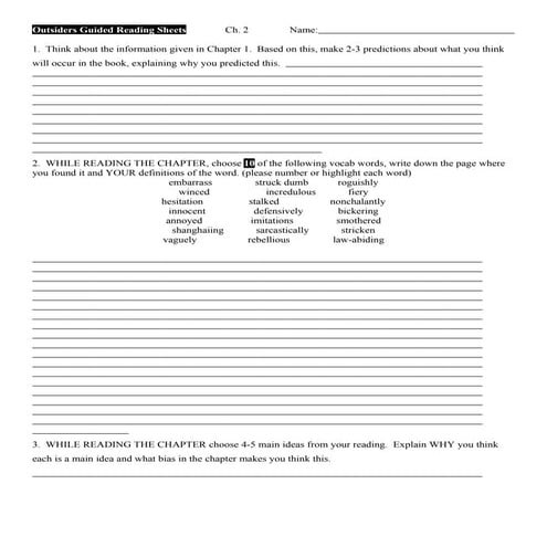 Outsiders Gr Sheet Ch. 2 | DOC