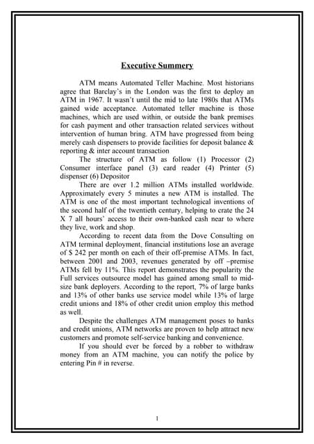 ATM project presentation | PPTX