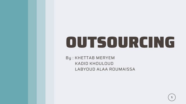 Outsourcing | PPT