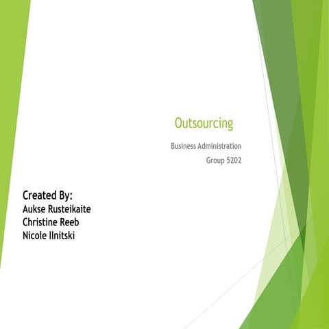 Outsourcing 1st module | PDF