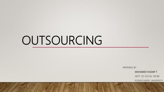 Outsourcing | PPT