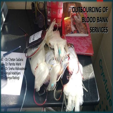 Outsourcing of blood bank services | PPT