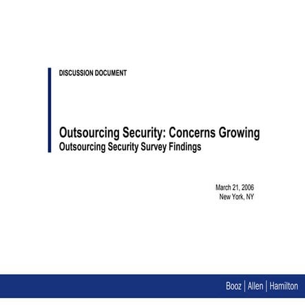 Outsourcing security survey0706 (1) | PPT
