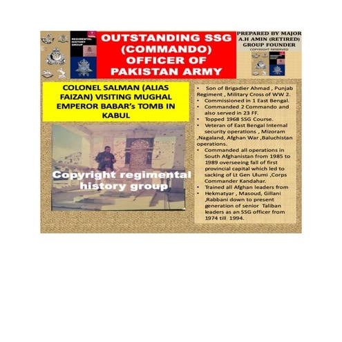 Outstanding SSG Commando officer of Pakistan Army | PDF