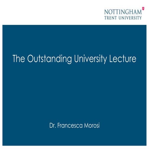 The Outstanding University Lecture | PPTX