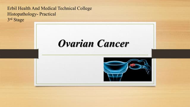 Ovarian cancer ppt | PPTX