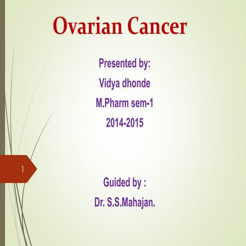 Ovarian Cancer Ppt Pptx