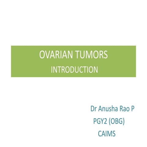 Classification of ovarian tumors | PPTX