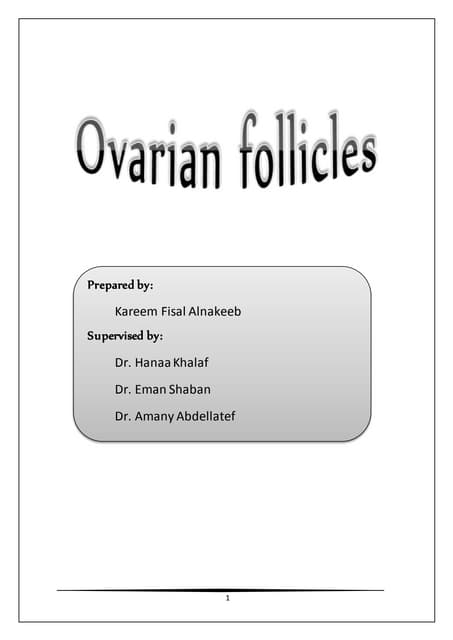 Histology of ovaries | PPTX