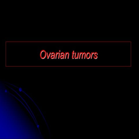 ovarian pathogenesis and pathology presentation | PPT