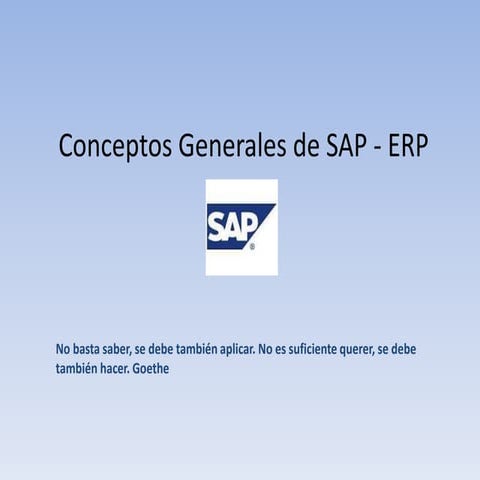 Ova sobre conceptos generales de sap erp | PPTX