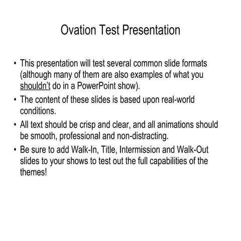 Ovation test | PPT