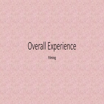 Overall experience | PPT
