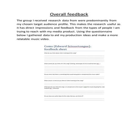 Overall feedback | DOCX