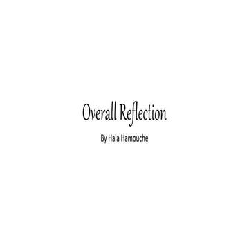 Overall reflection | PPTX