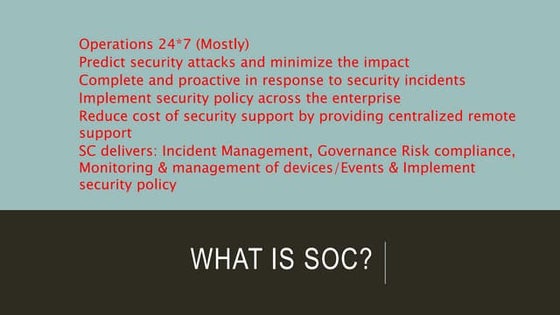 SOC as a Service – 24/7 Threat Monitoring and Response | PPT