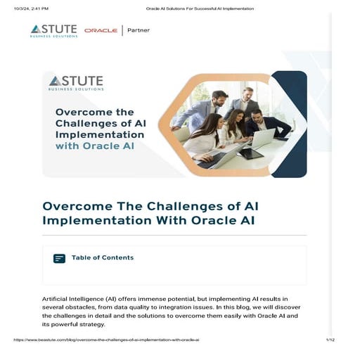 Overcome The Challenges of AI Implementation With Oracle AI.pdf