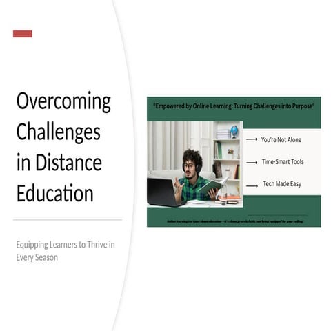 Overcoming challenges in Distance Education | PPT