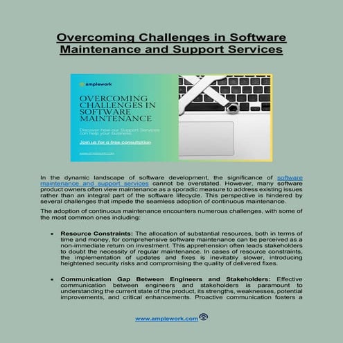 Overcoming Challenges in Software Maintenance and Support Services.pdf ...