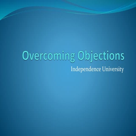 Overcoming objections | PPT