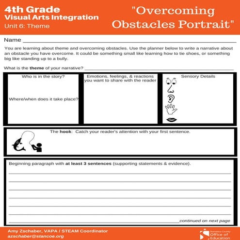 Overcoming obstacles narrative graphic planner | PDF