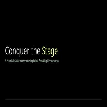 Stage fright strategies | PPTX