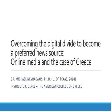 Overcoming the digital divide to become a preferred news source: Online ...