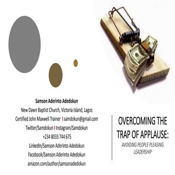 Overcoming the Trap of Tpplause | PPTX | Christianity | Religion ...