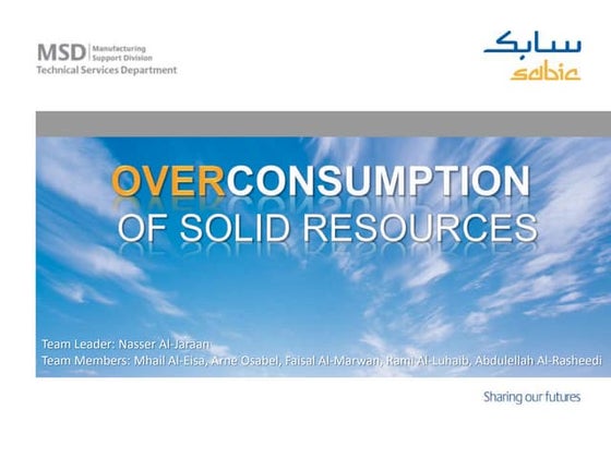 Overconsumption ppt 2012 | PPT