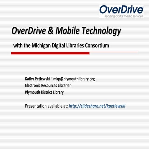Overdrive & mobile technology | PPT | Tablets and E-readers | Consumer ...