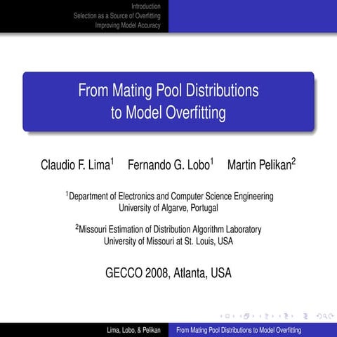 From Mating Pool Distributions to Model Overfitting | PDF | Technology & Computing
