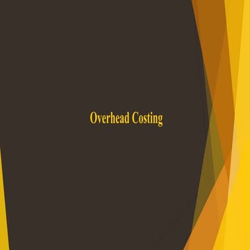 Overhead-Costing | PPTX