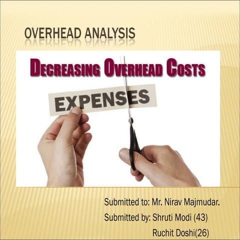 Overhead analysis cost final ppt (1) | PPT | Business | Business and ...
