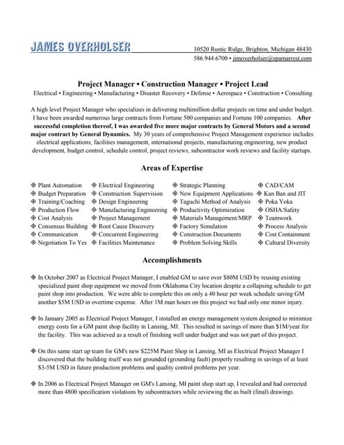 Mitchell, Presentation Resume | DOCX