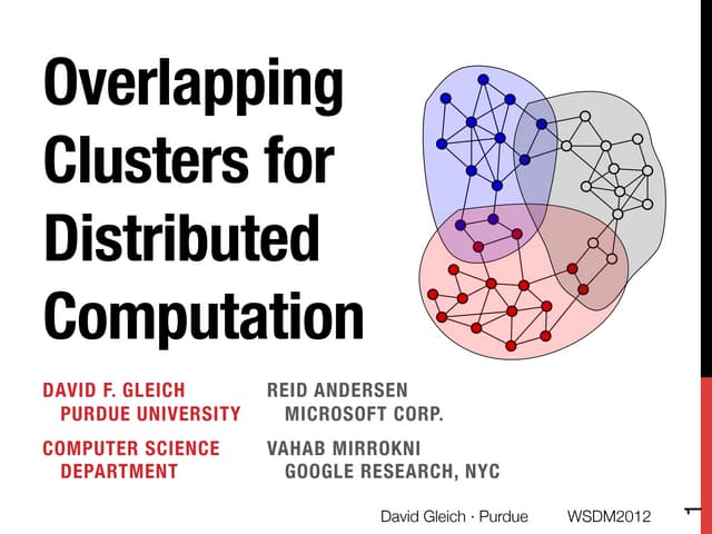 Overlapping Clusters For Distributed Computation Ppt 7694