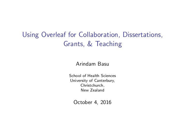 Overleaf presentation